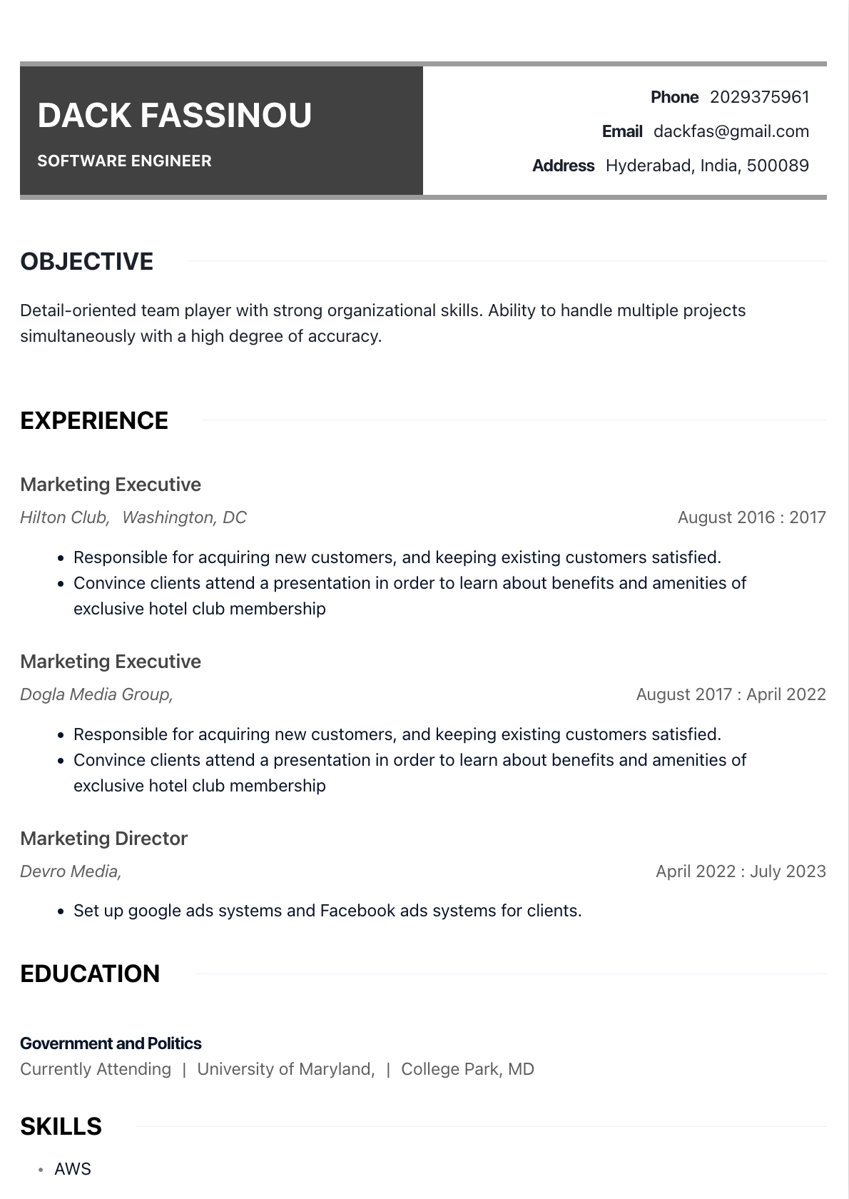 Thinkcloudly | Resume Builder