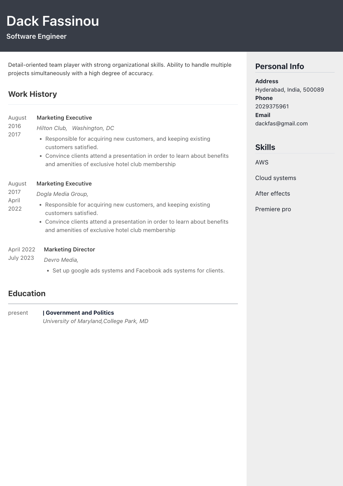 Thinkcloudly | Resume Builder
